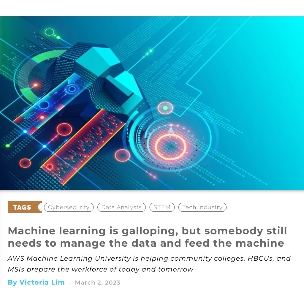 Machine learning is galloping, but somebody still needs to manage the data and feed the machine ...